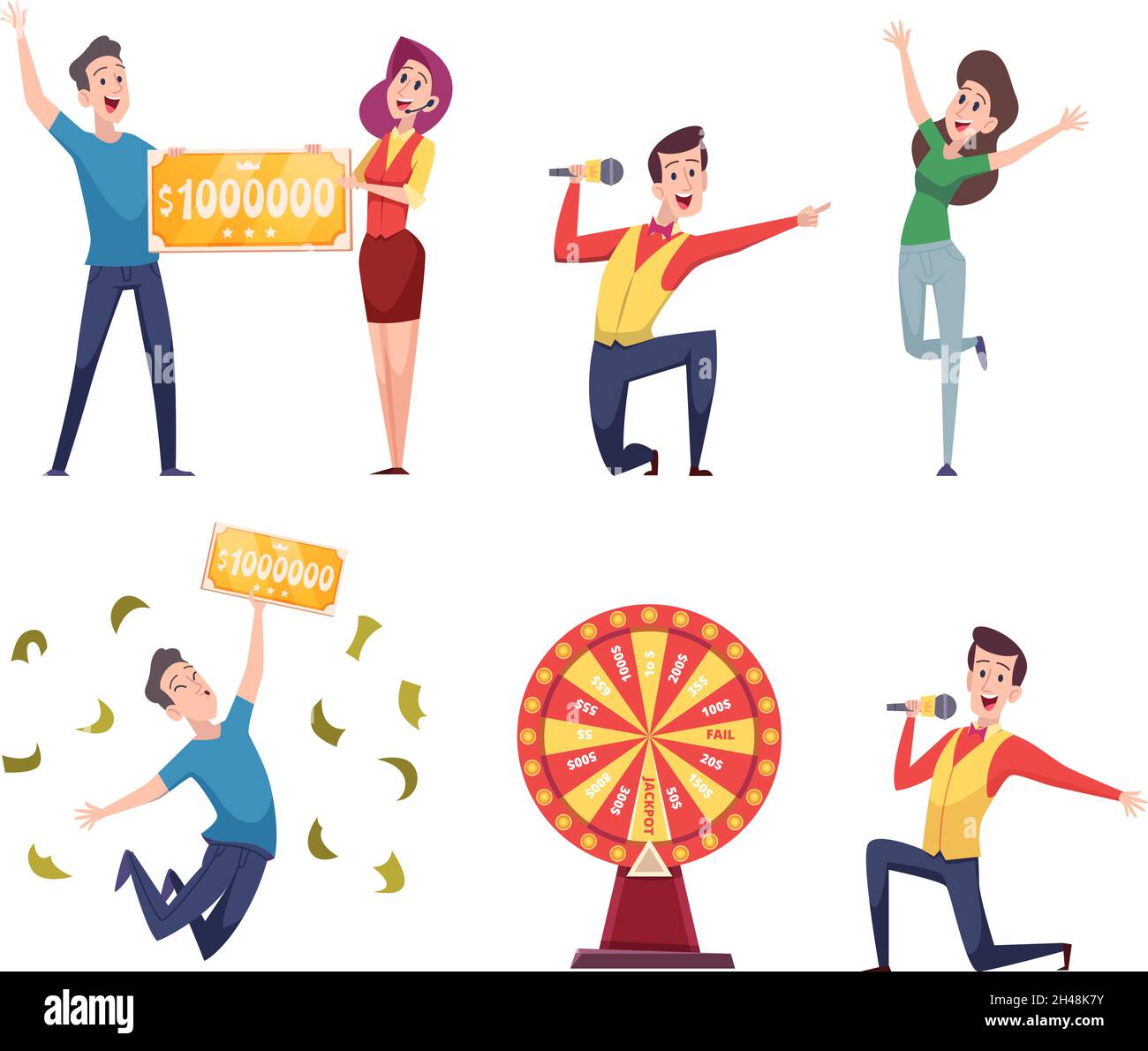 Lottery winner cartoon hi-res stock photography and images - Alamy