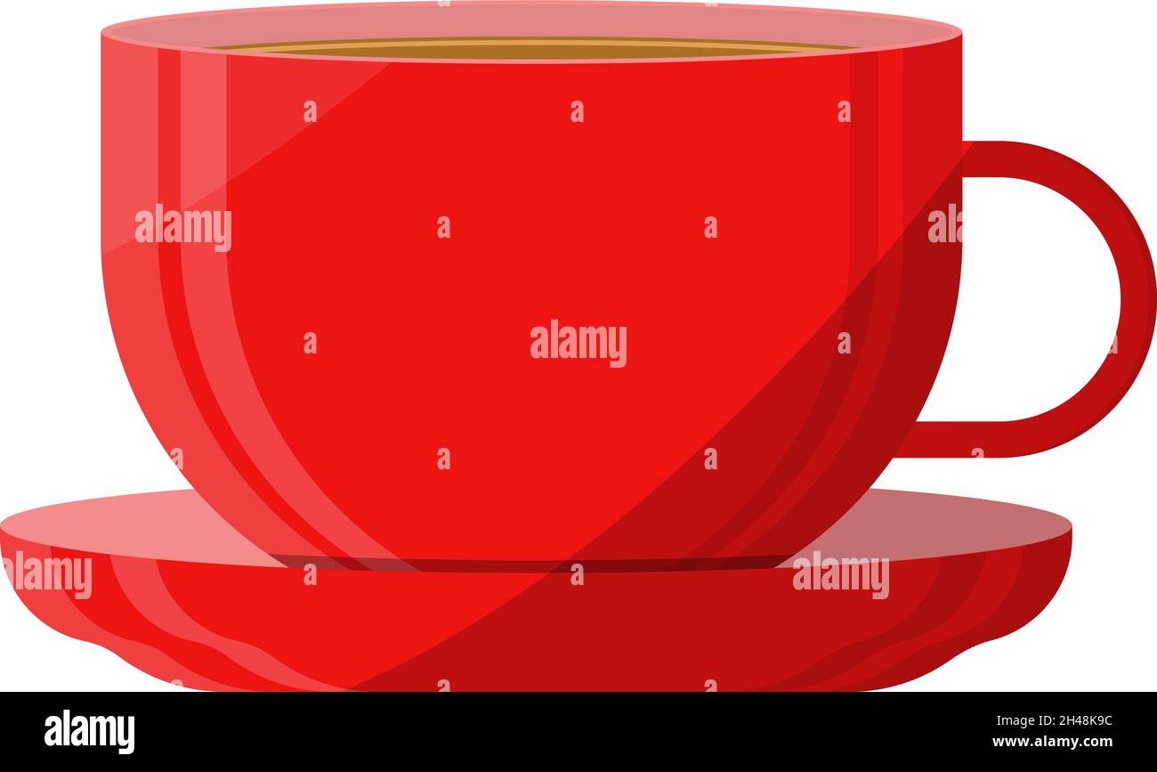 Cup of tea, illustration, vector on a white background Stock Vector ...