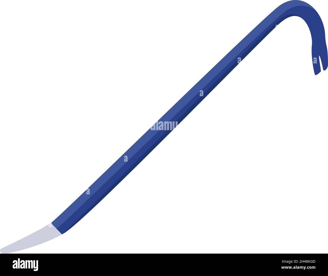 Blue crowbar, illustration, vector on a white background Stock Vector ...