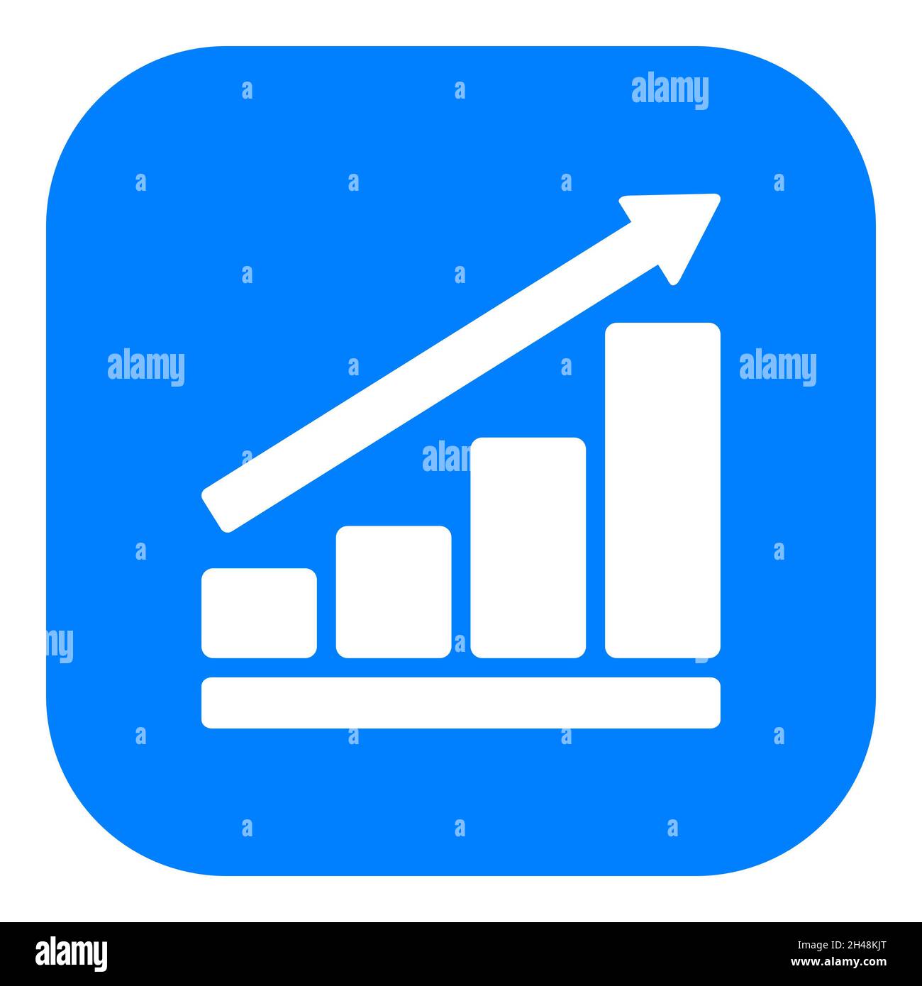 Bar chart and app icon Stock Photo - Alamy