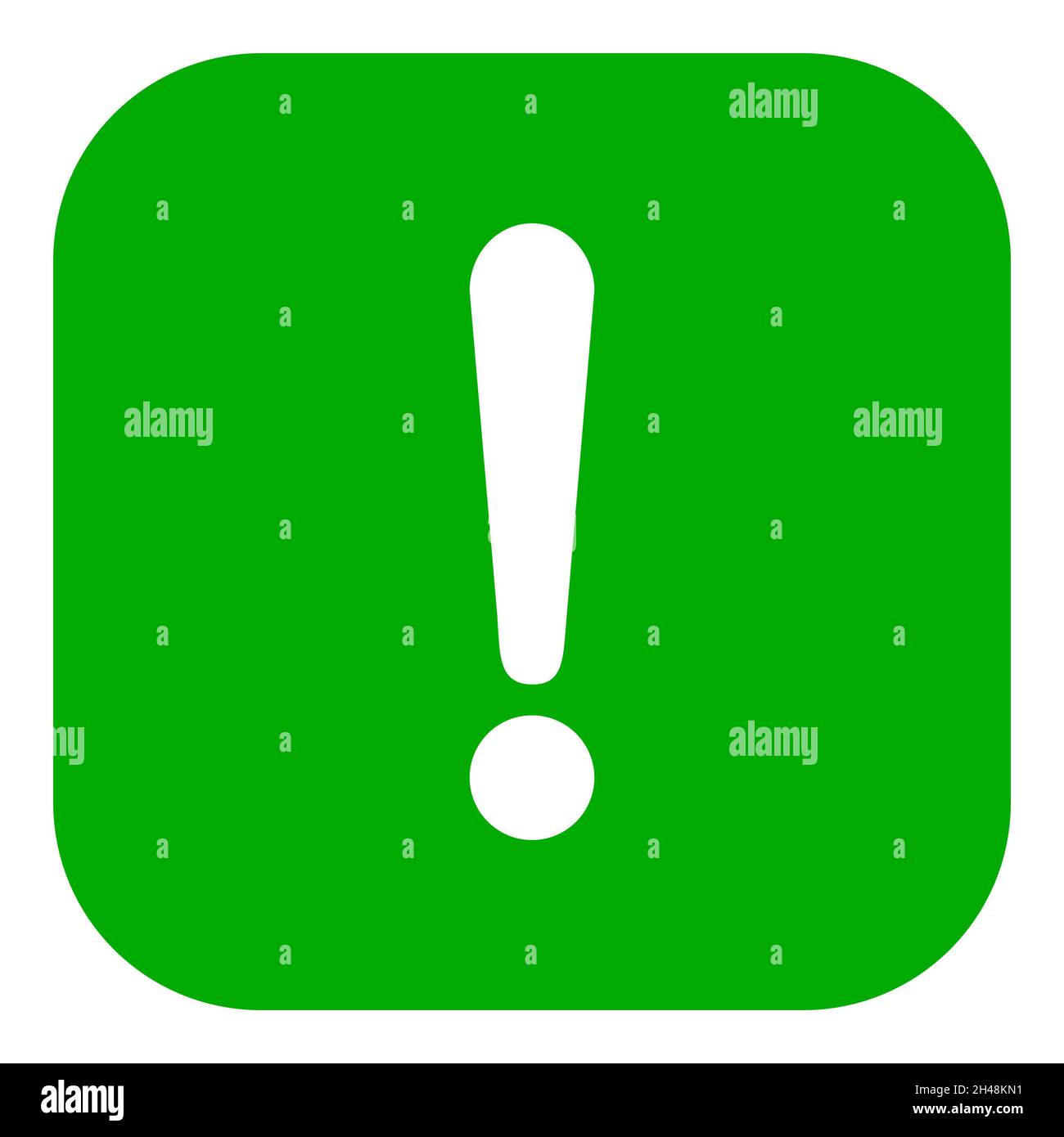 Exclamation mark and app icon Stock Photo - Alamy