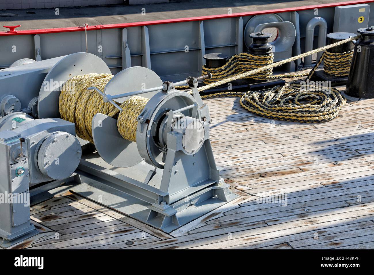 ODESA, UKRAINE - OCTOBER 30, 2021 - Ropes are pictured on board the ...