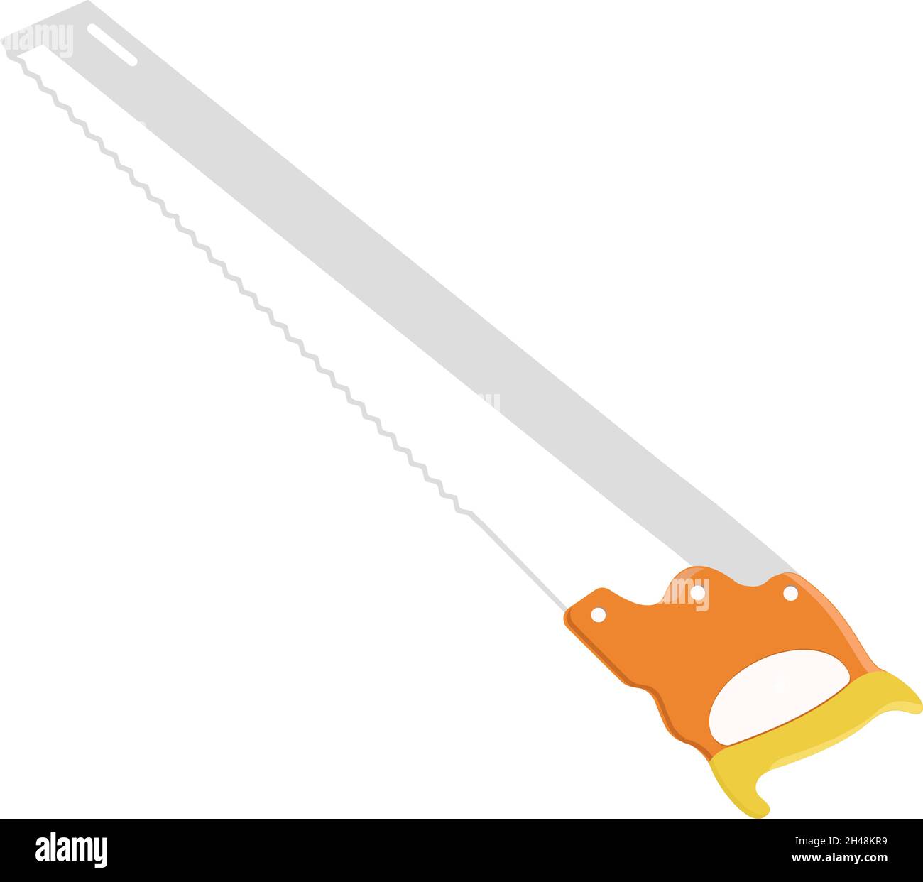 Hand saw, illustration, vector on a white background Stock Vector Image ...