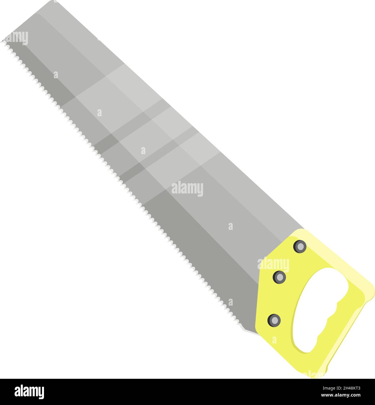 Hand saw cutter, illustration, vector on a white background Stock ...