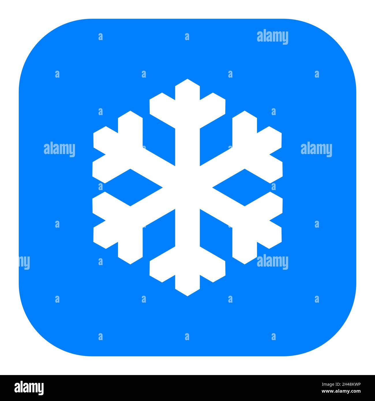 Snow flake and app icon Stock Photo - Alamy