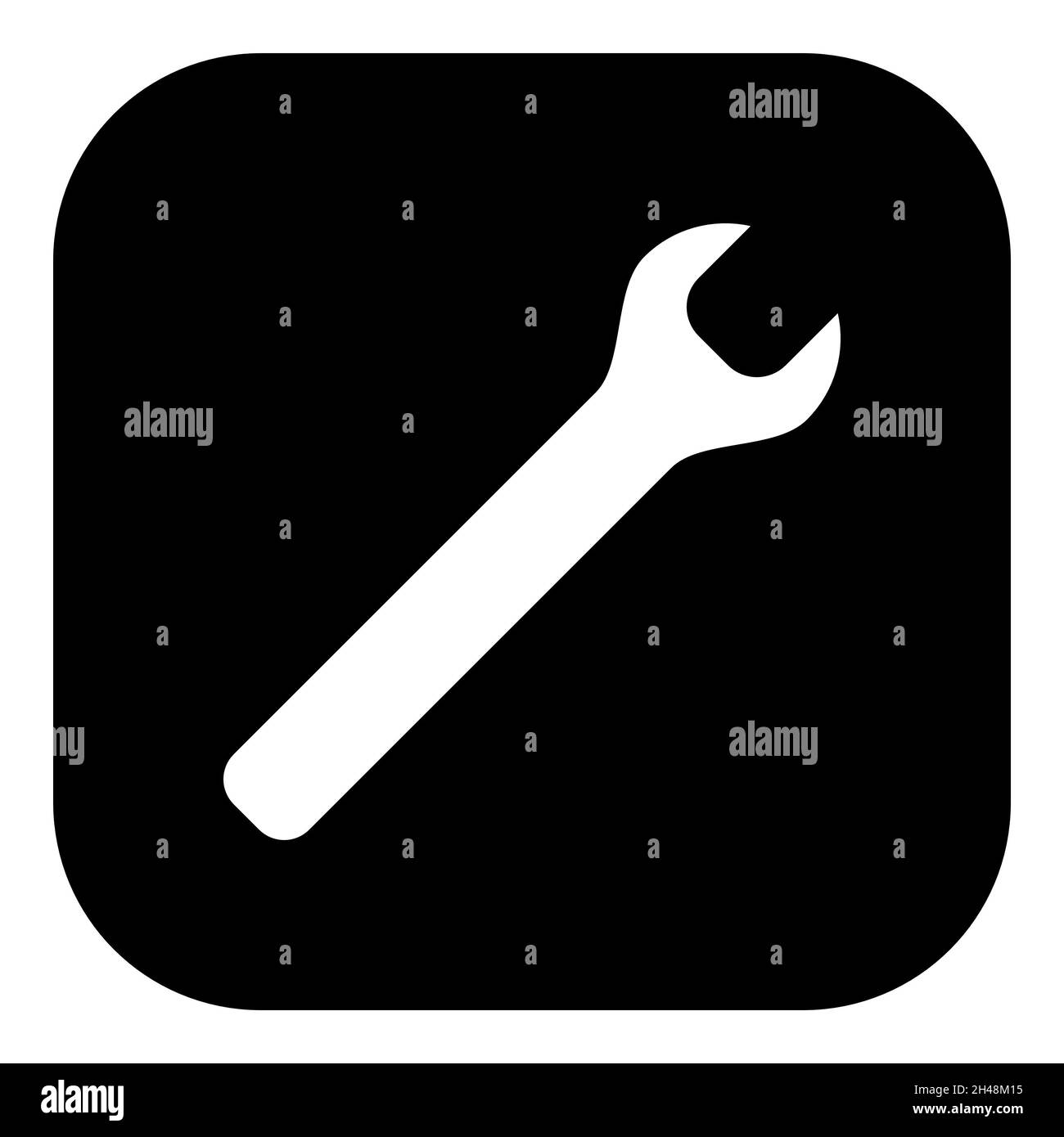 Wrench and app icon Stock Photo - Alamy