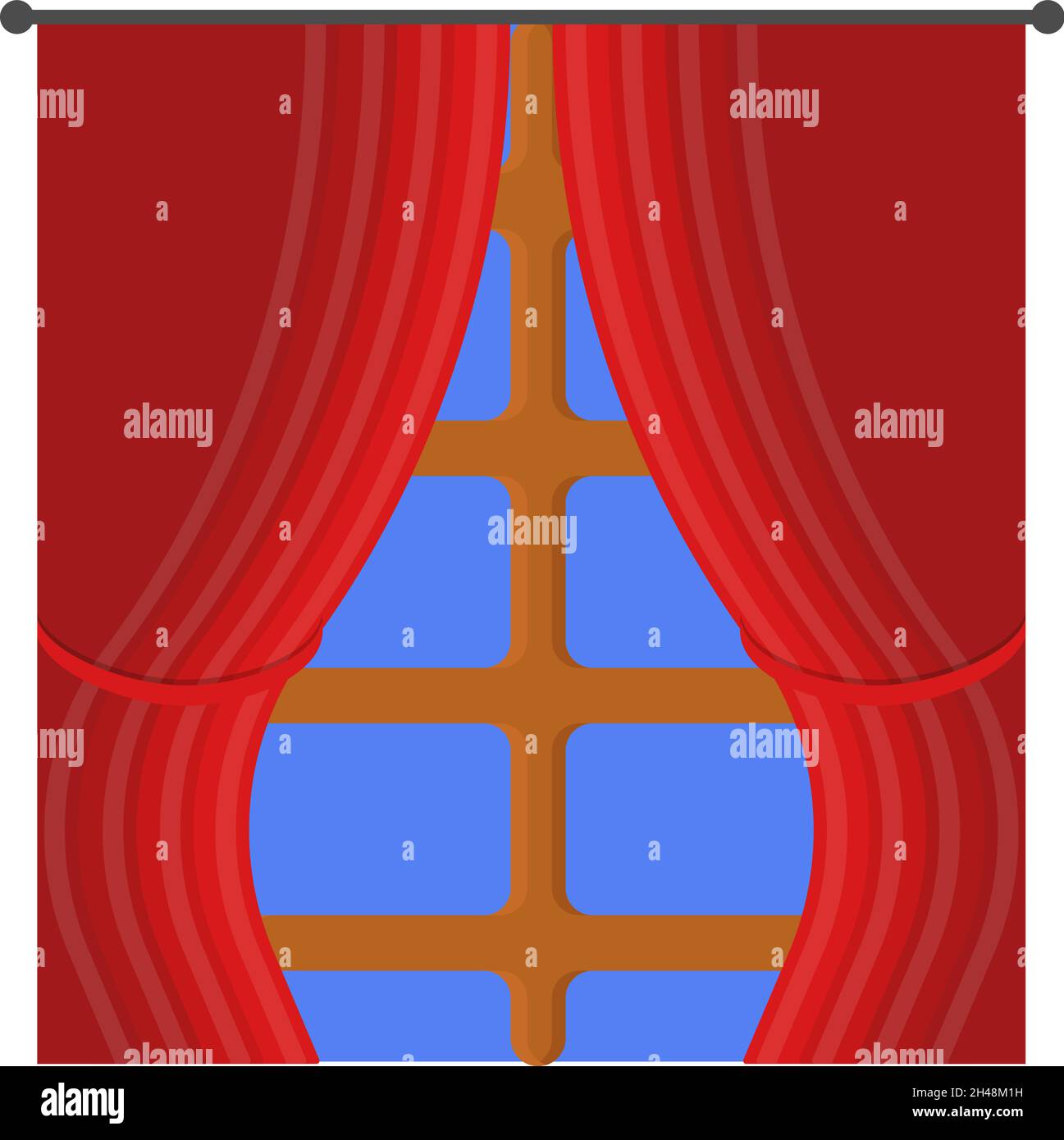 Red curtains Stock Vector Images - Alamy