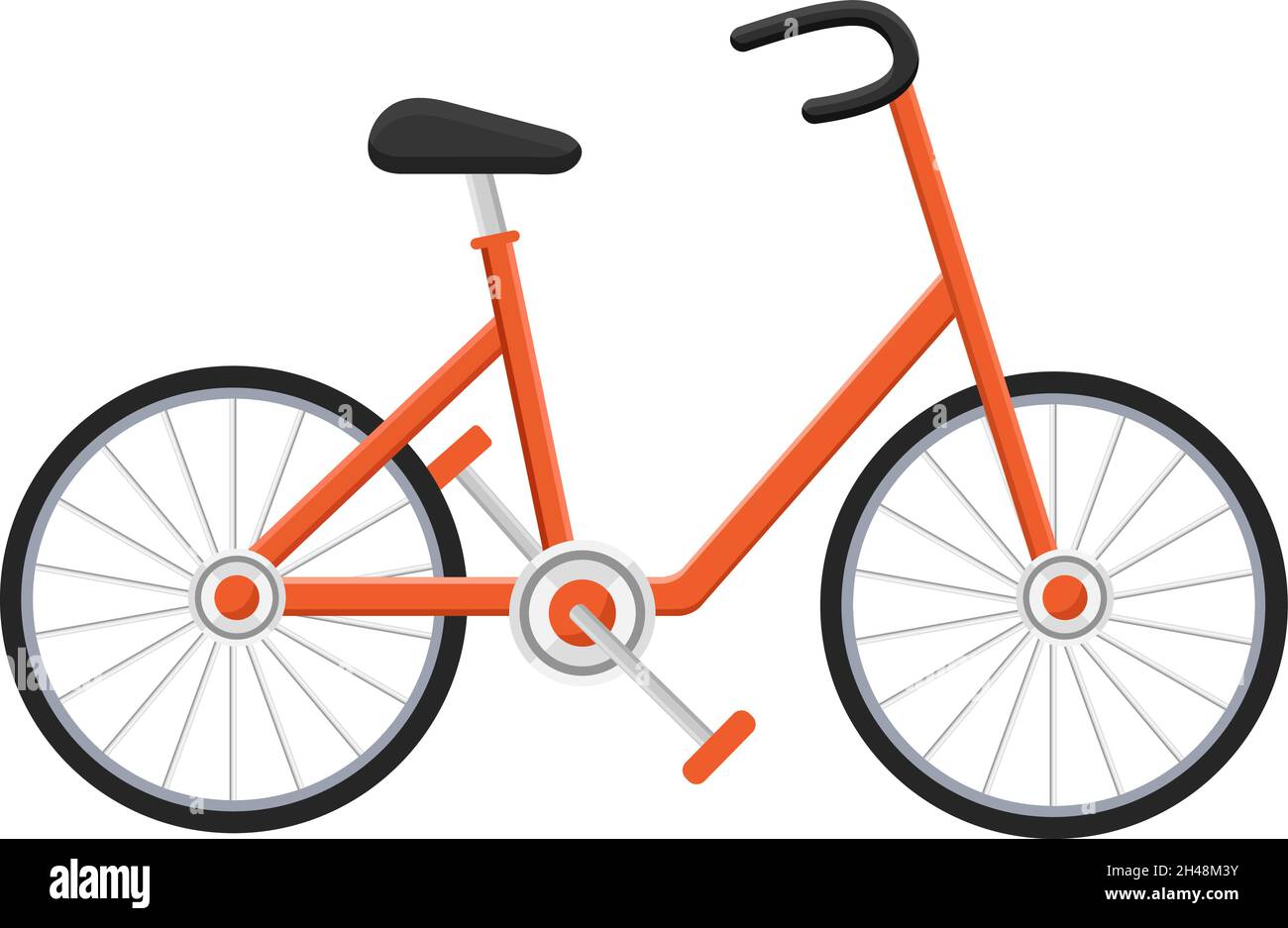 Illustration bike basket Stock Vector Images - Alamy