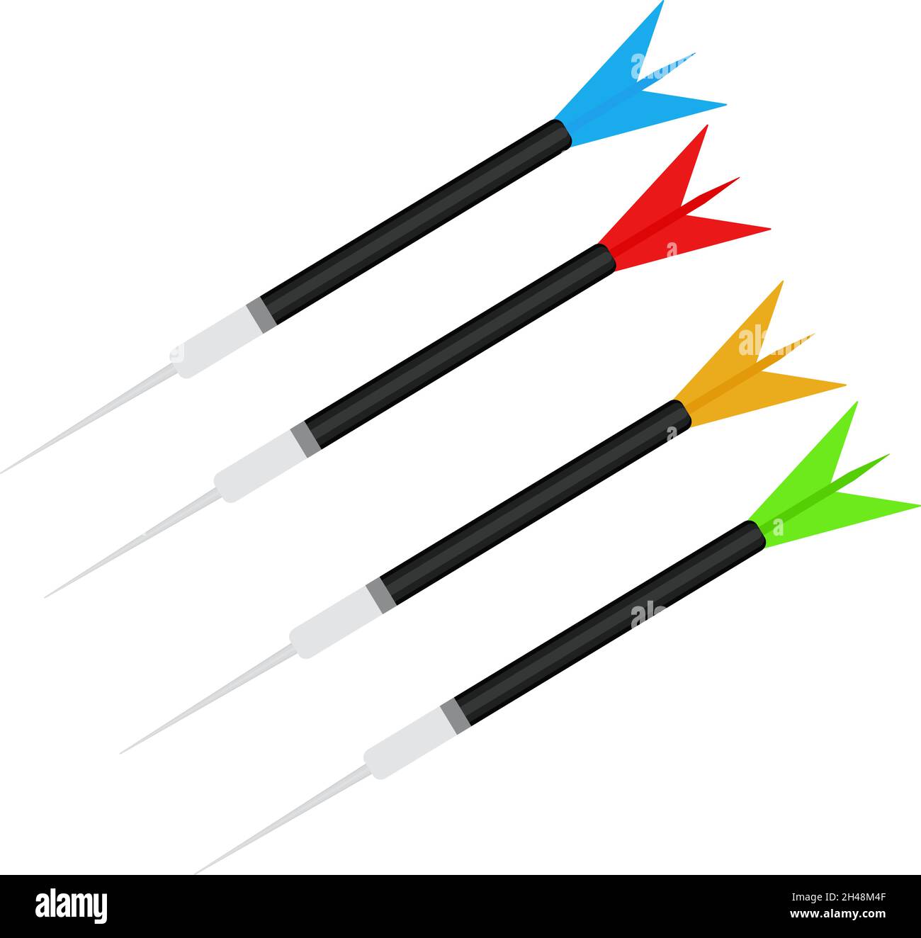 Dartboard arrow on black Cut Out Stock Images & Pictures - Alamy