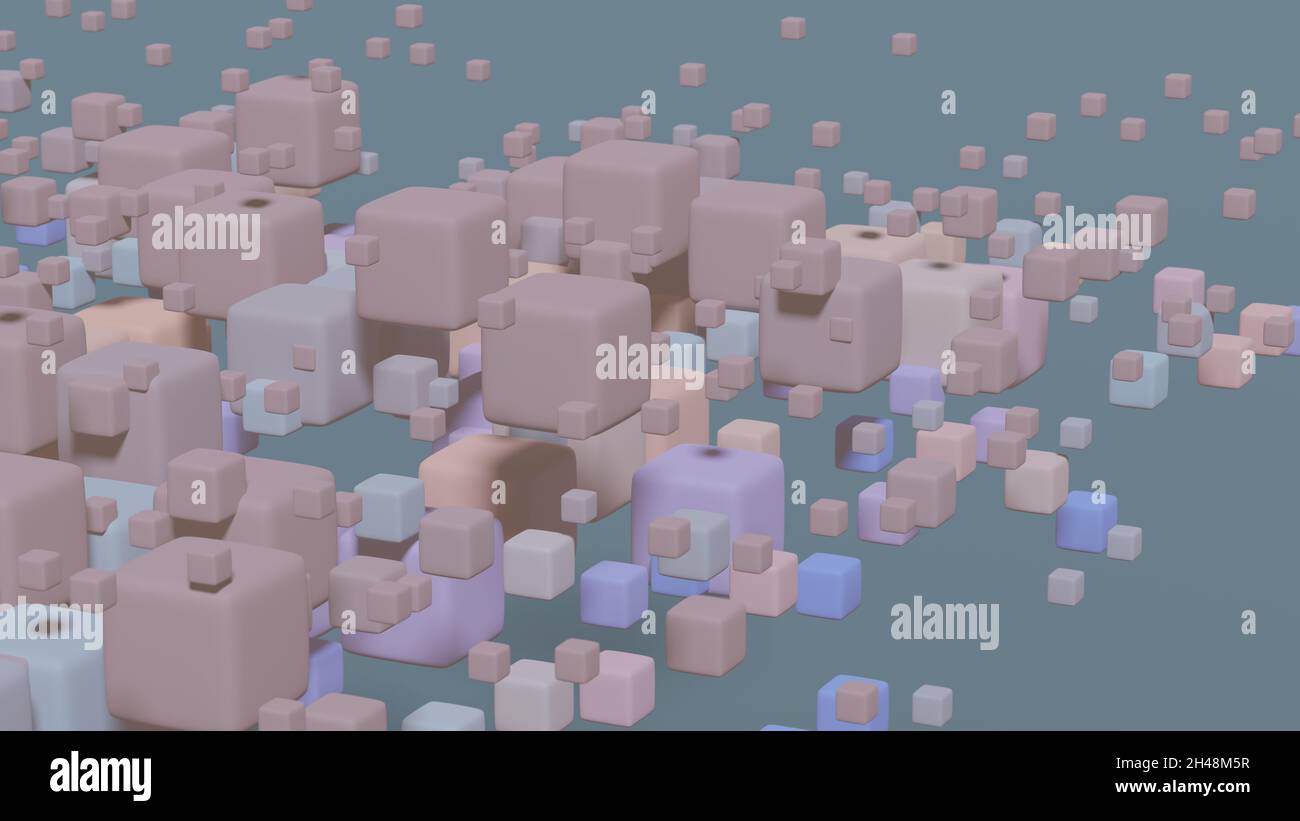 3d glass squares cubes hi-res stock photography and images - Alamy