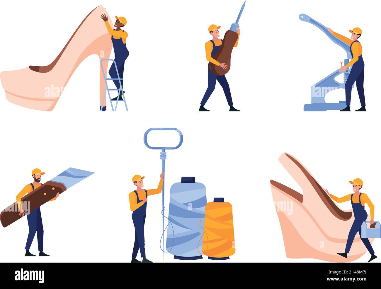 Stitching shoe repair Stock Vector Images - Alamy