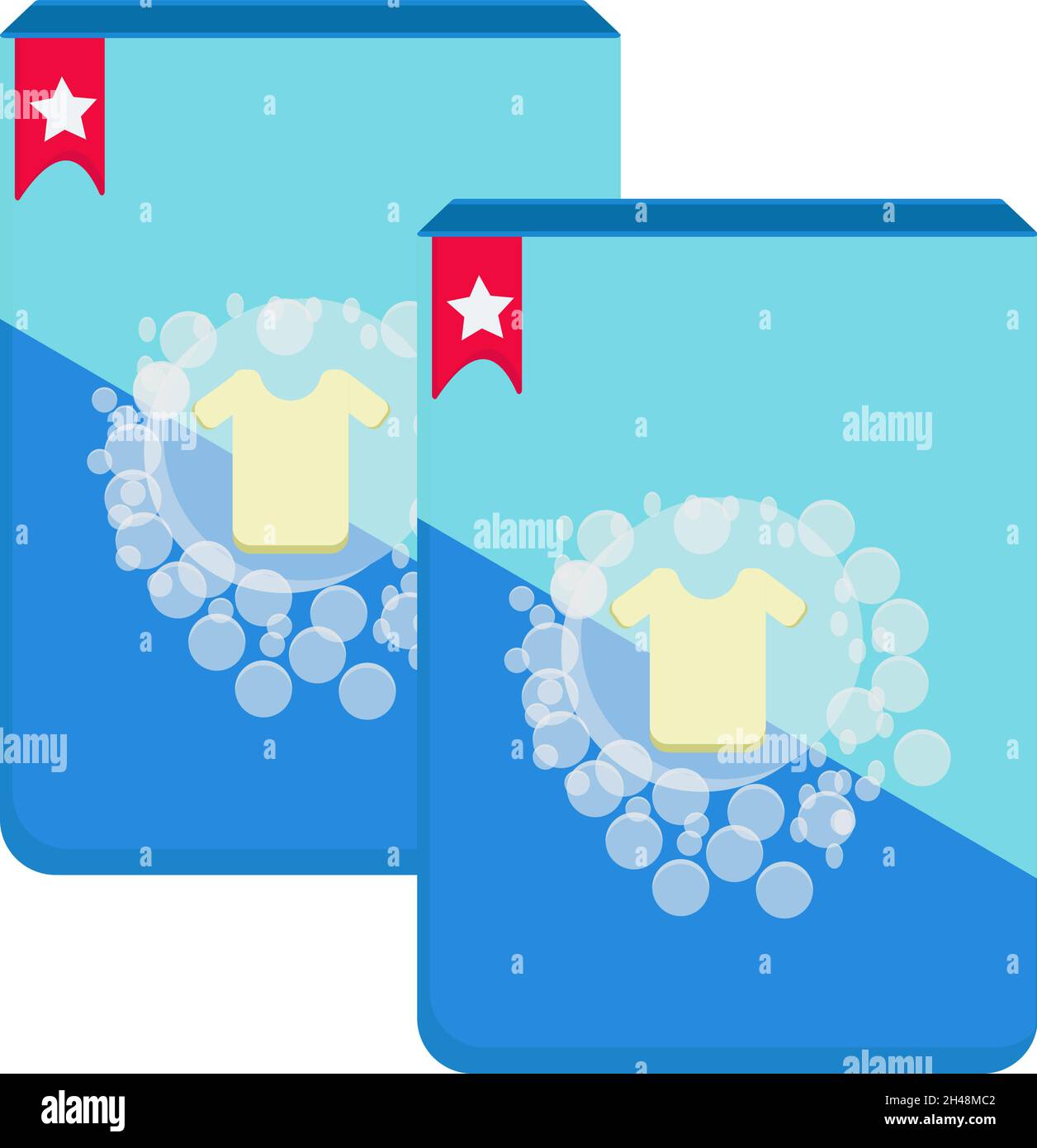 Detergent powder, illustration, vector on a white background Stock ...