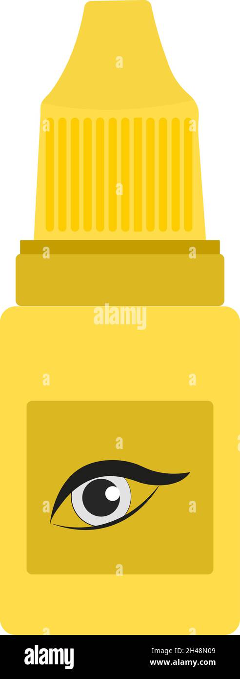 Eye drops, illustration, vector on a white background Stock Vector ...