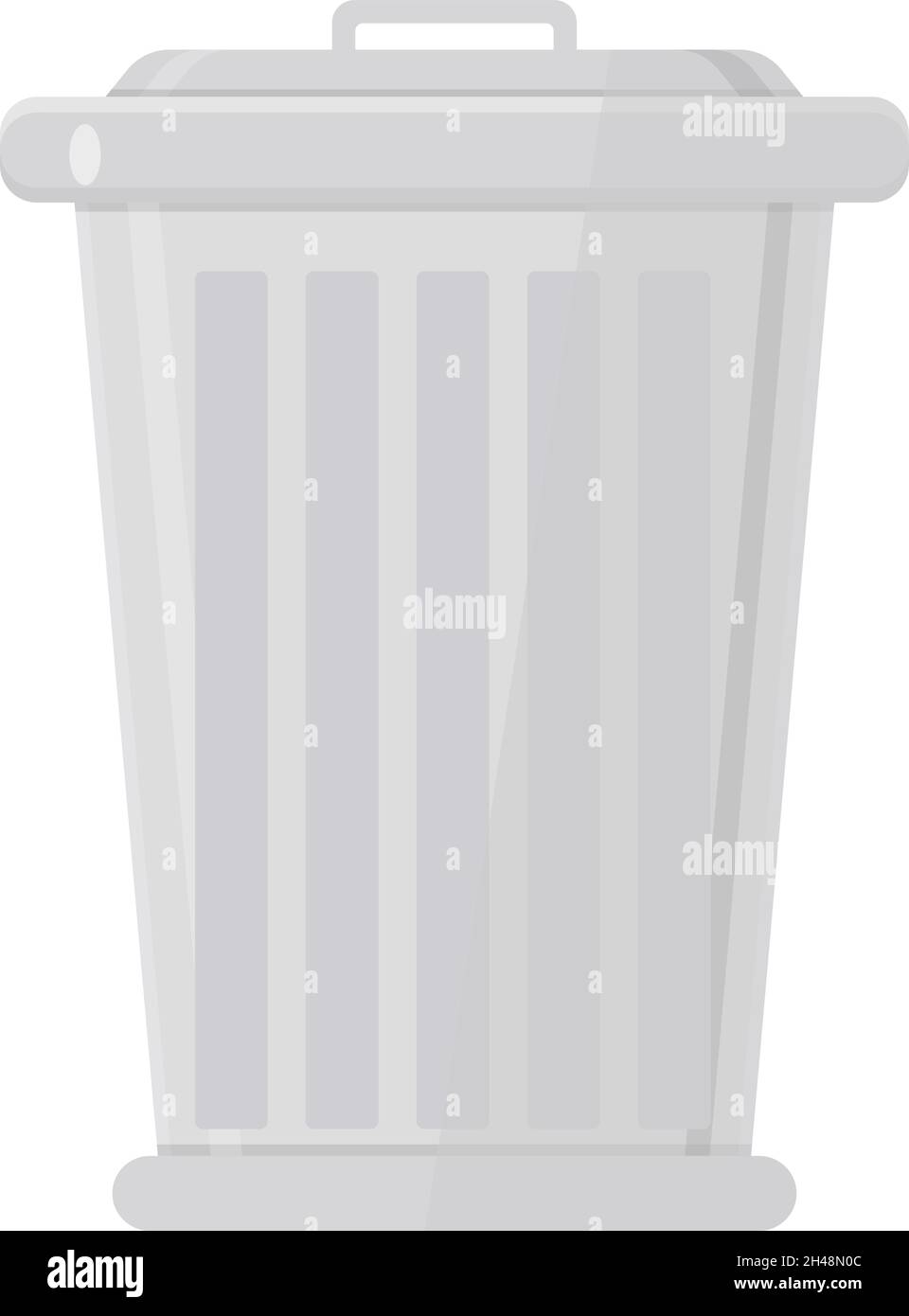 Dustbin metal, illustration, vector on a white background Stock Vector ...