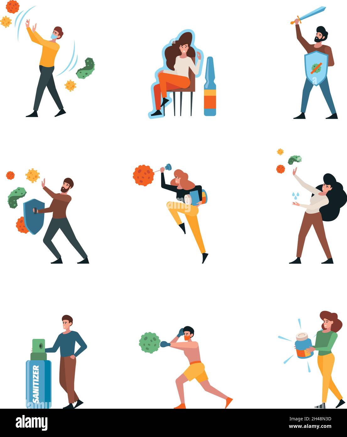 Immunity protection. Medical concept healthcare prevention shield from ...