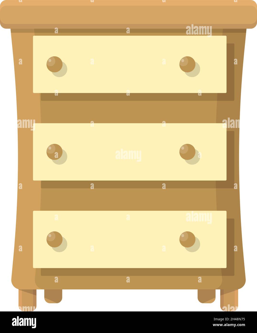 Wooden drawer, illustration, vector on a white background Stock Vector ...
