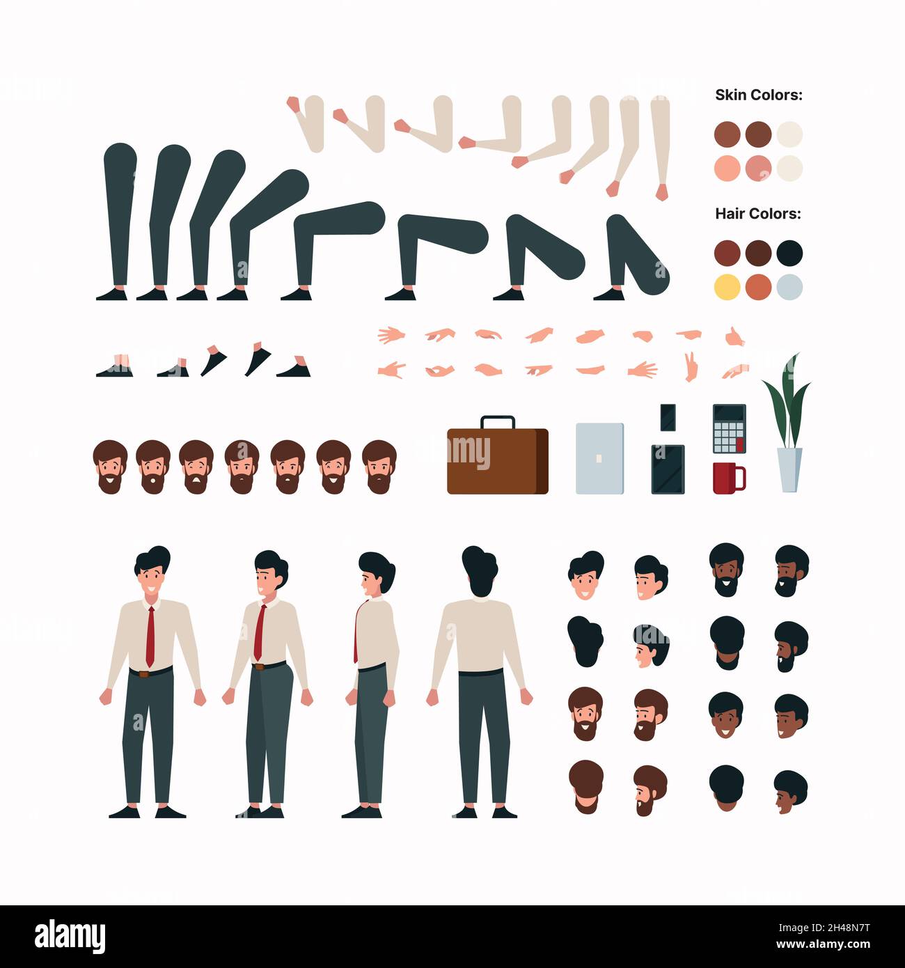 Businessmen standing face to face Stock Vector Images - Alamy