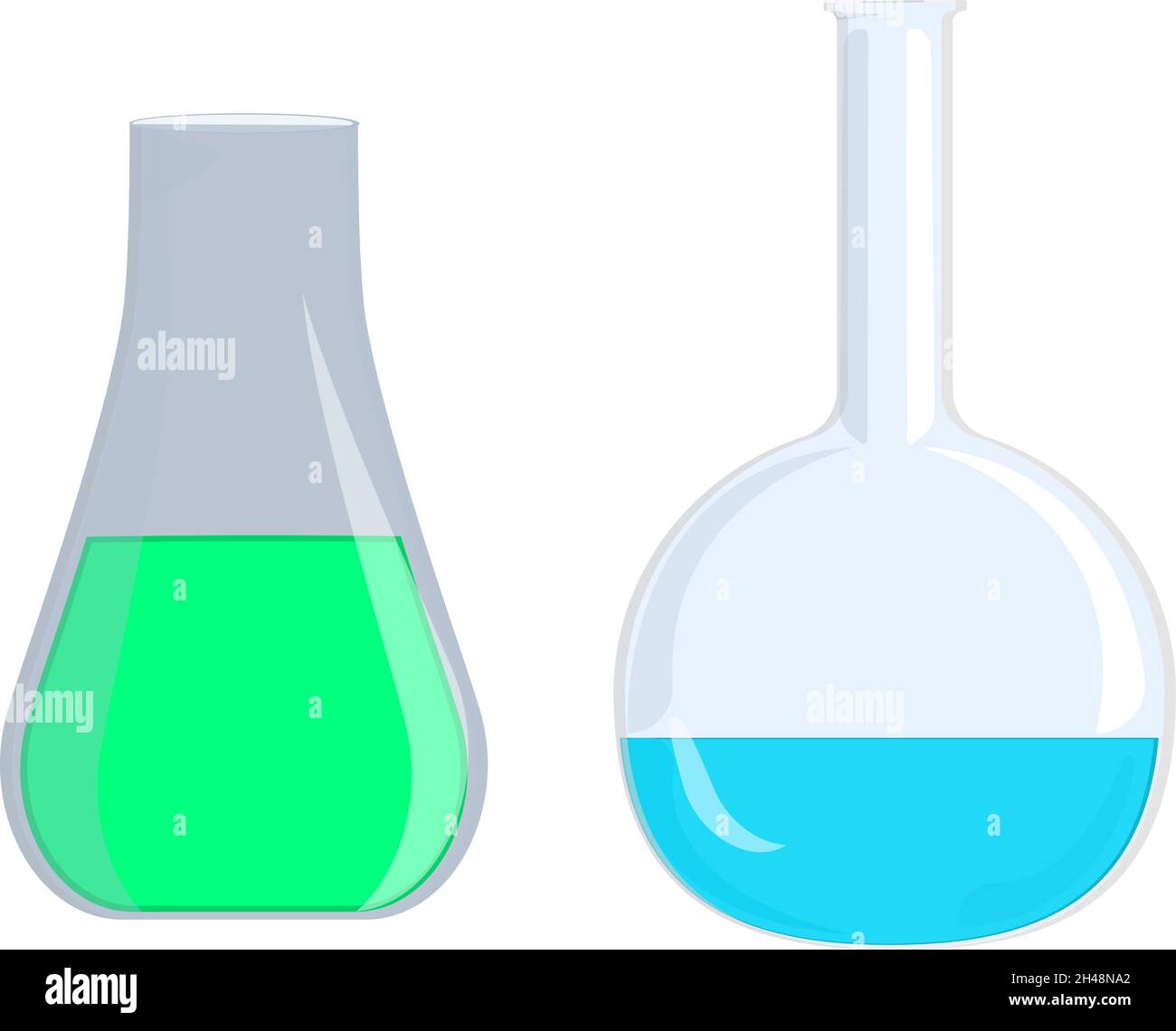 Flask glass, illustration, vector on a white background Stock Vector ...