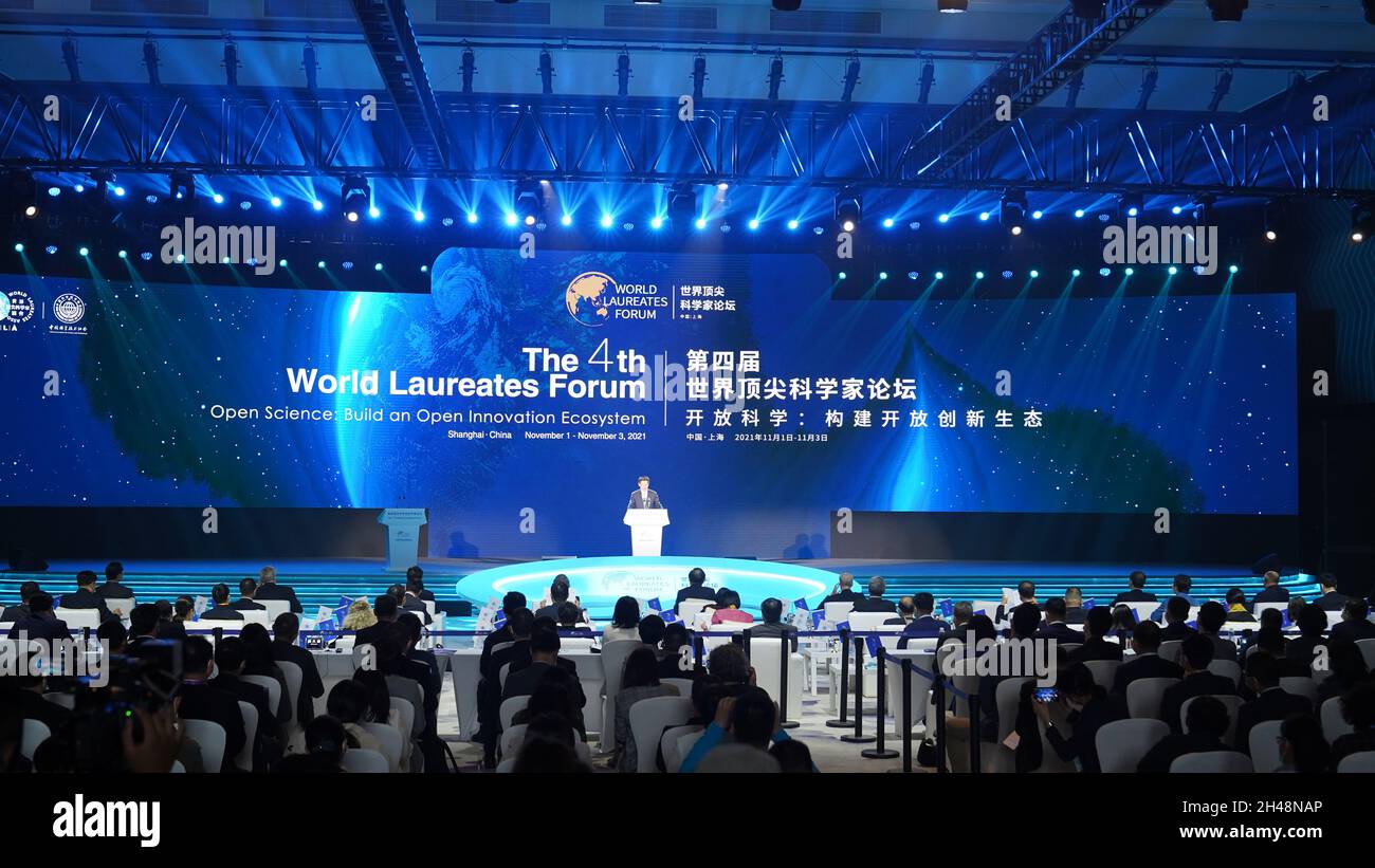 Shanghai, China. 01st Nov, 2021. (211101) -- SHANGHAI, Nov. 1, 2021 (Xinhua) -- Photo taken on ...