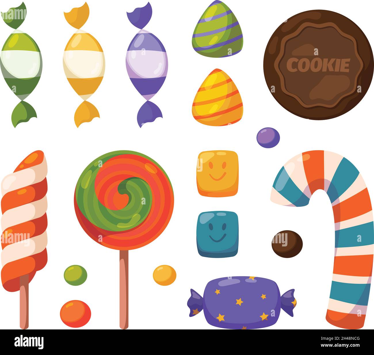 Candy. Dulce collection sweets for birthday celebration lollipop jelly ...