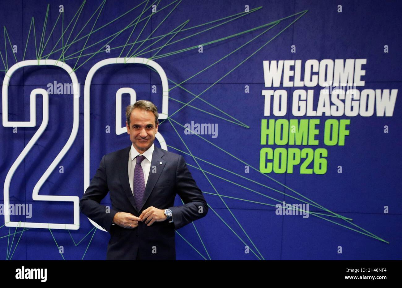 Greece's Prime Minister Kyriakos Mitsotakis arrives for the Cop26 ... Greece's Prime Minister Kyriakos Mitsotakis arrives for the Cop26 ...