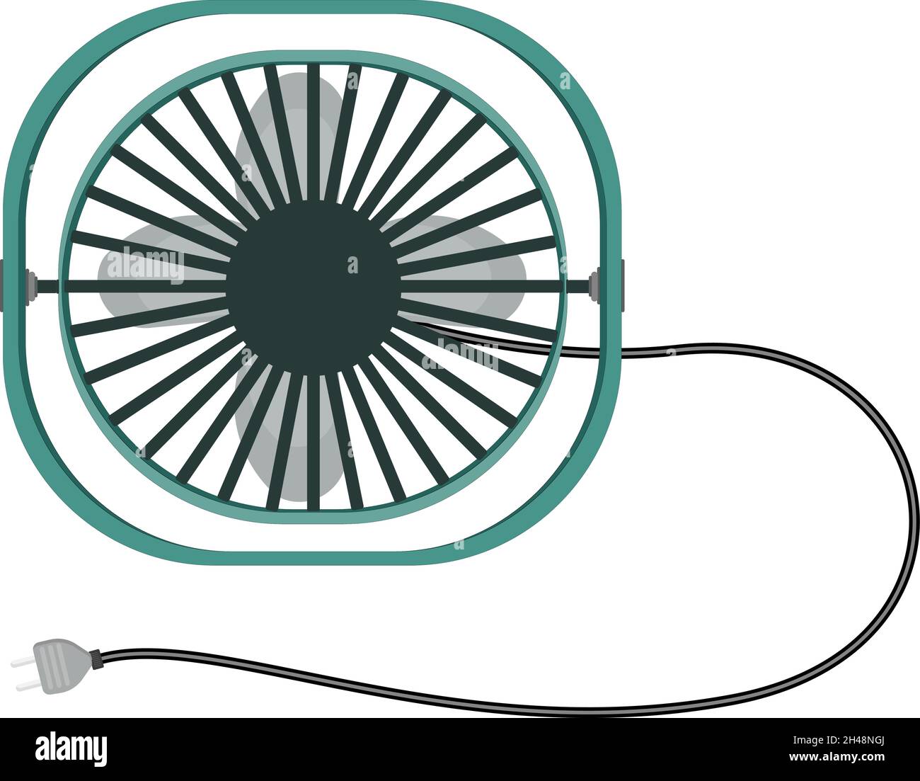 Small fan, illustration, vector on a white background Stock Vector ...