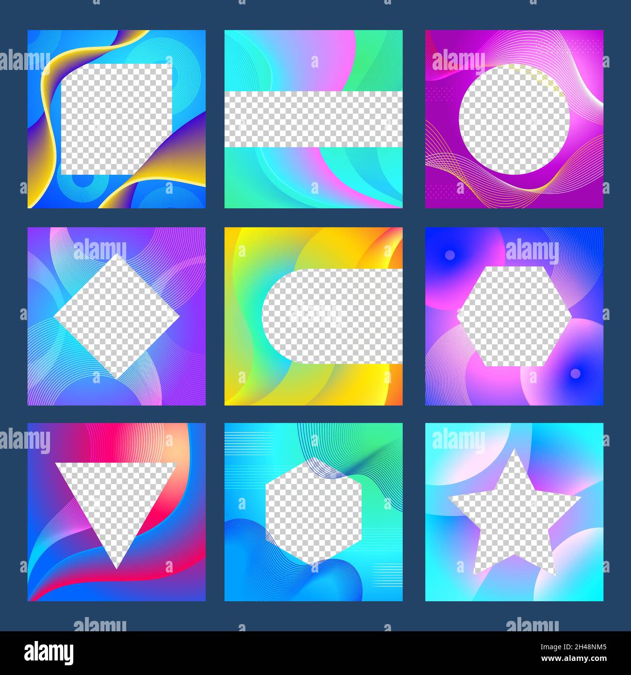 Web banners. Social media designs templates square banners for pictures ...
