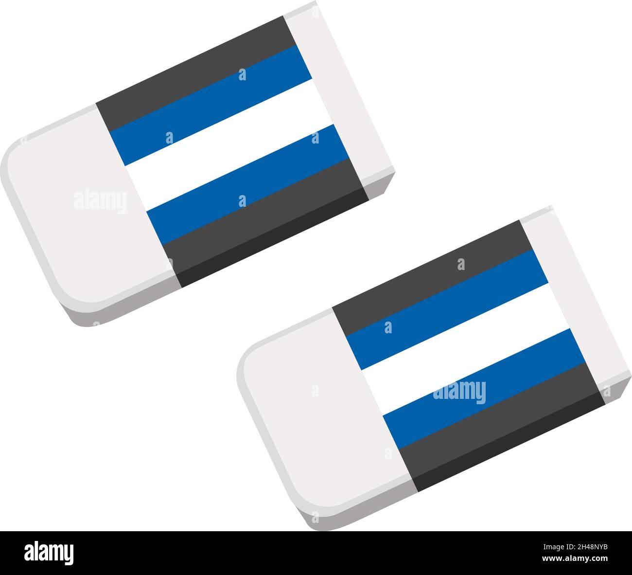 Erasers, illustration, vector on a white background Stock Vector Image ...