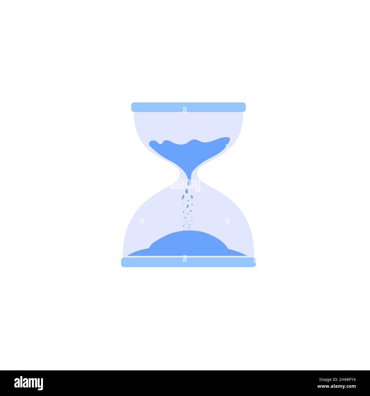 Flat cartoon hourglass,time tracking and following daily schedule ...