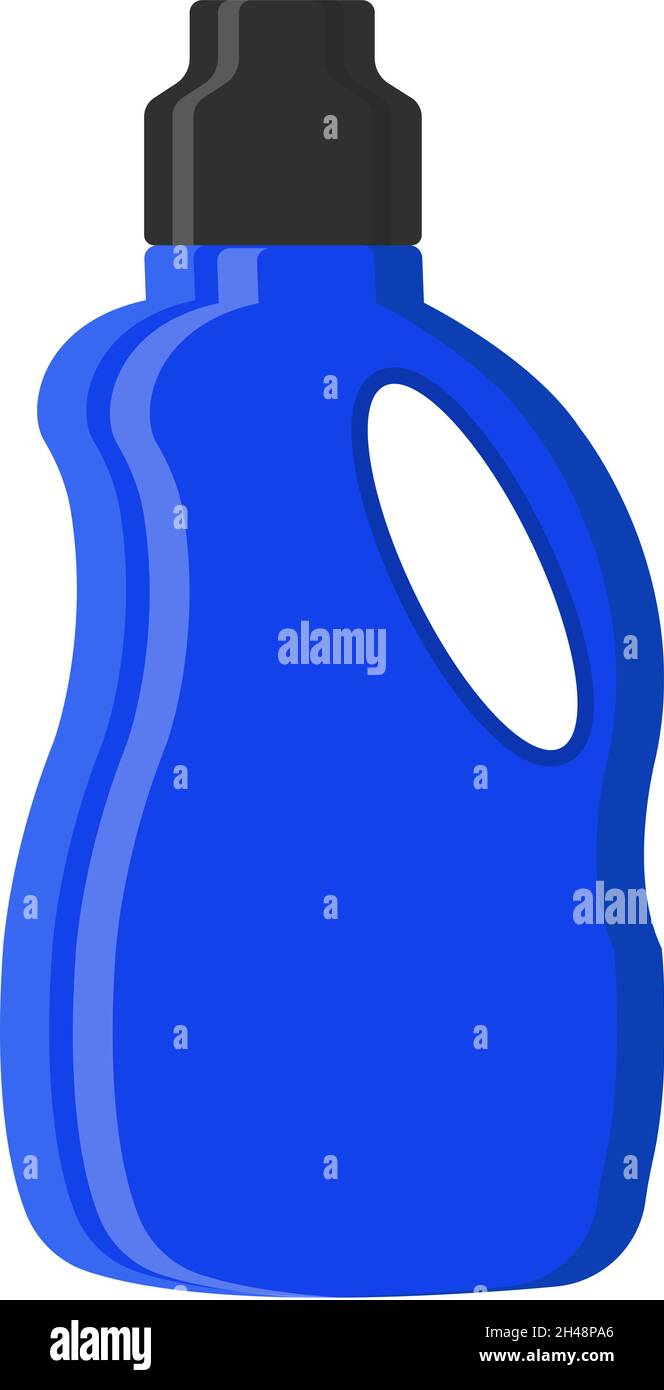 Floor cleaner bottle, illustration, vector on a white background Stock ...