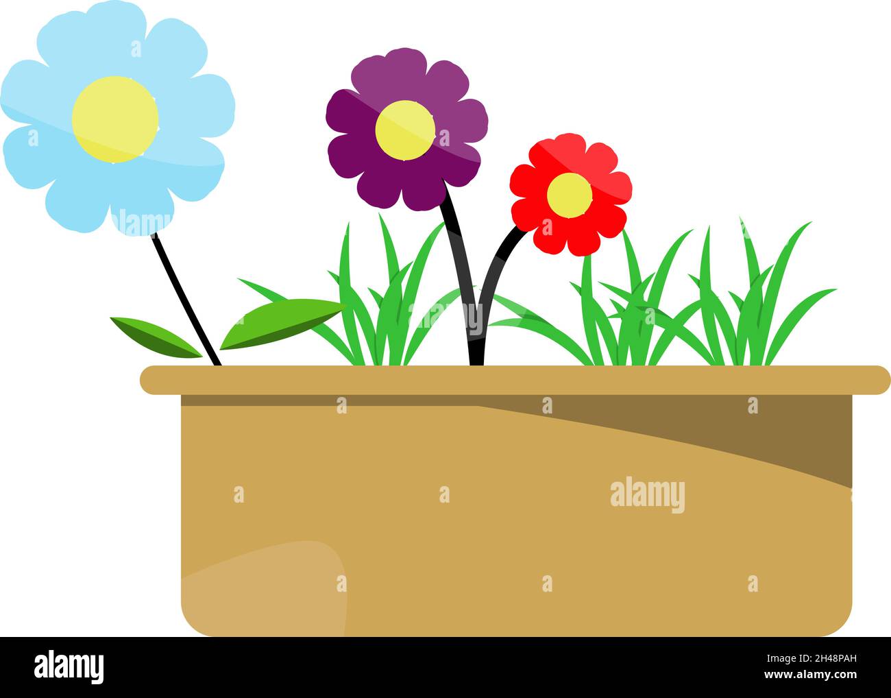 Various flowers garden Stock Vector Images - Alamy
