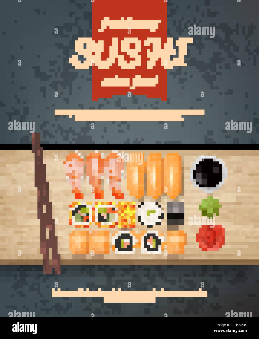 Asian food poster. Ads placard for japan gourmet traditional cuisine ...