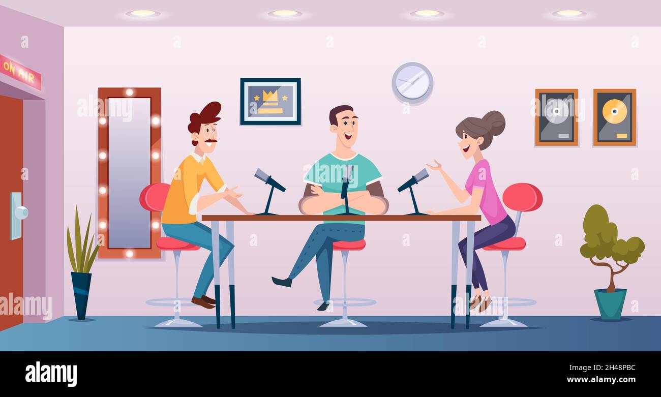 Station studio interior Stock Vector Images - Alamy