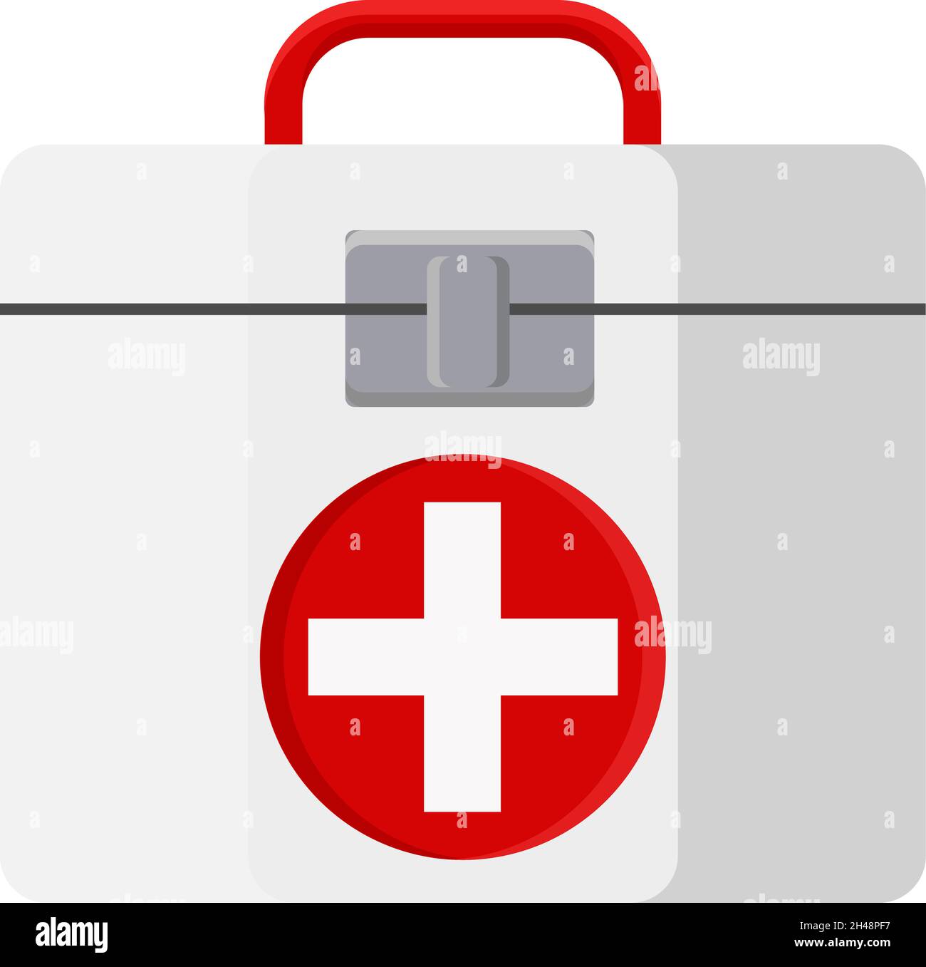 White first aid, illustration, vector on a white background Stock ...