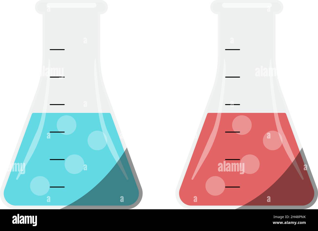 Liquid in flask, illustration, vector on a white background Stock ...