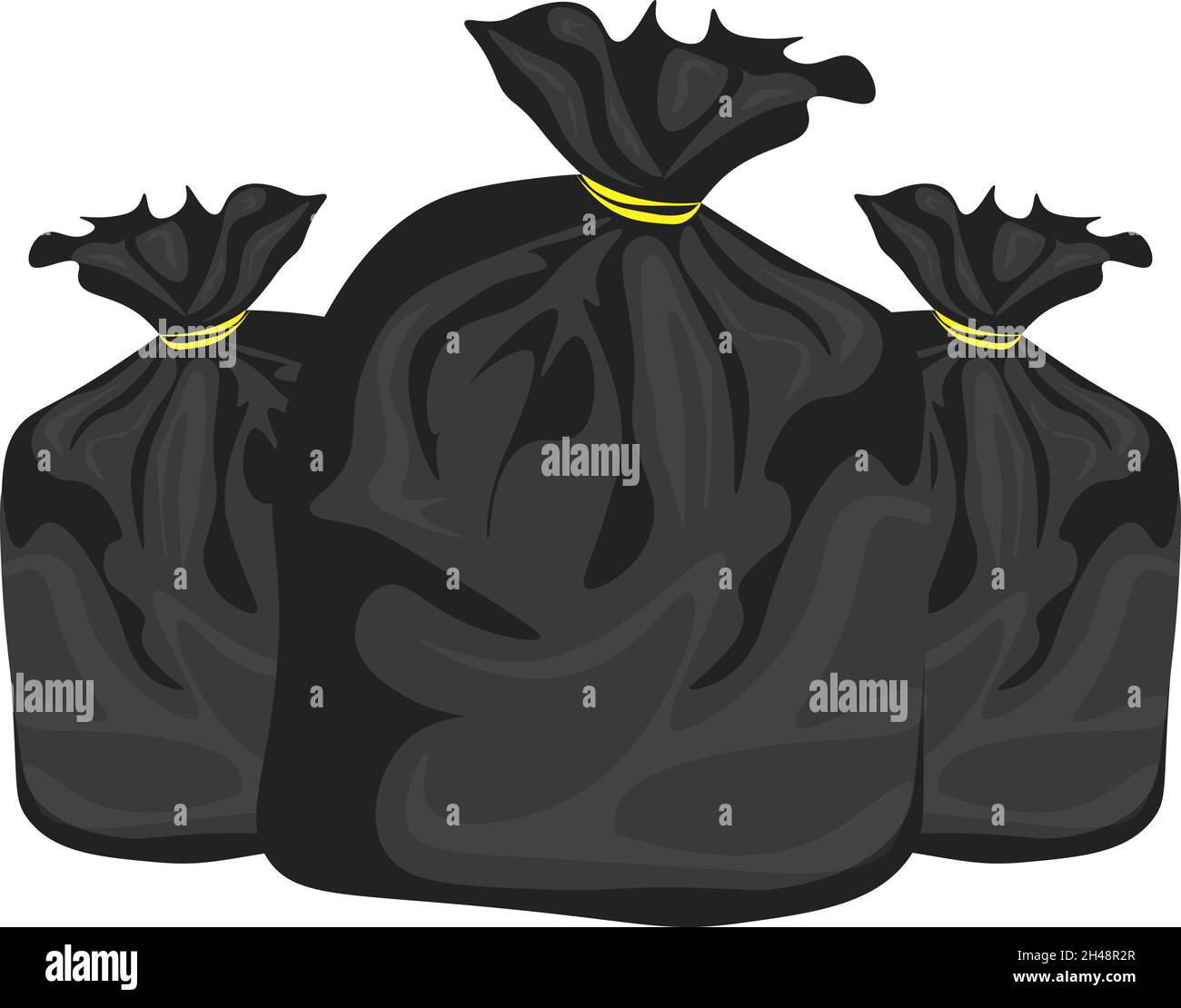 Garbage green bag on Stock Vector Images - Alamy
