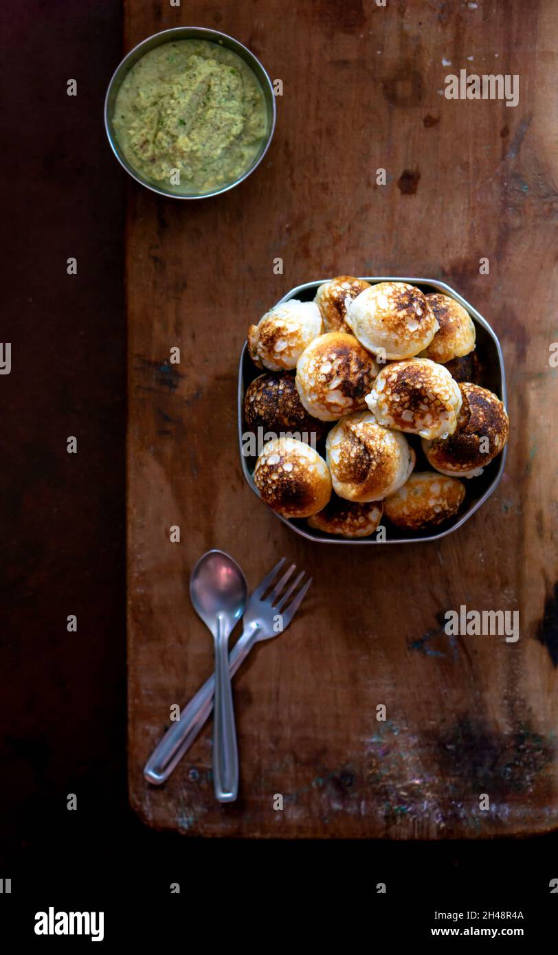 South indian tasty homemade paddu focused on the main food Stock Photo ...