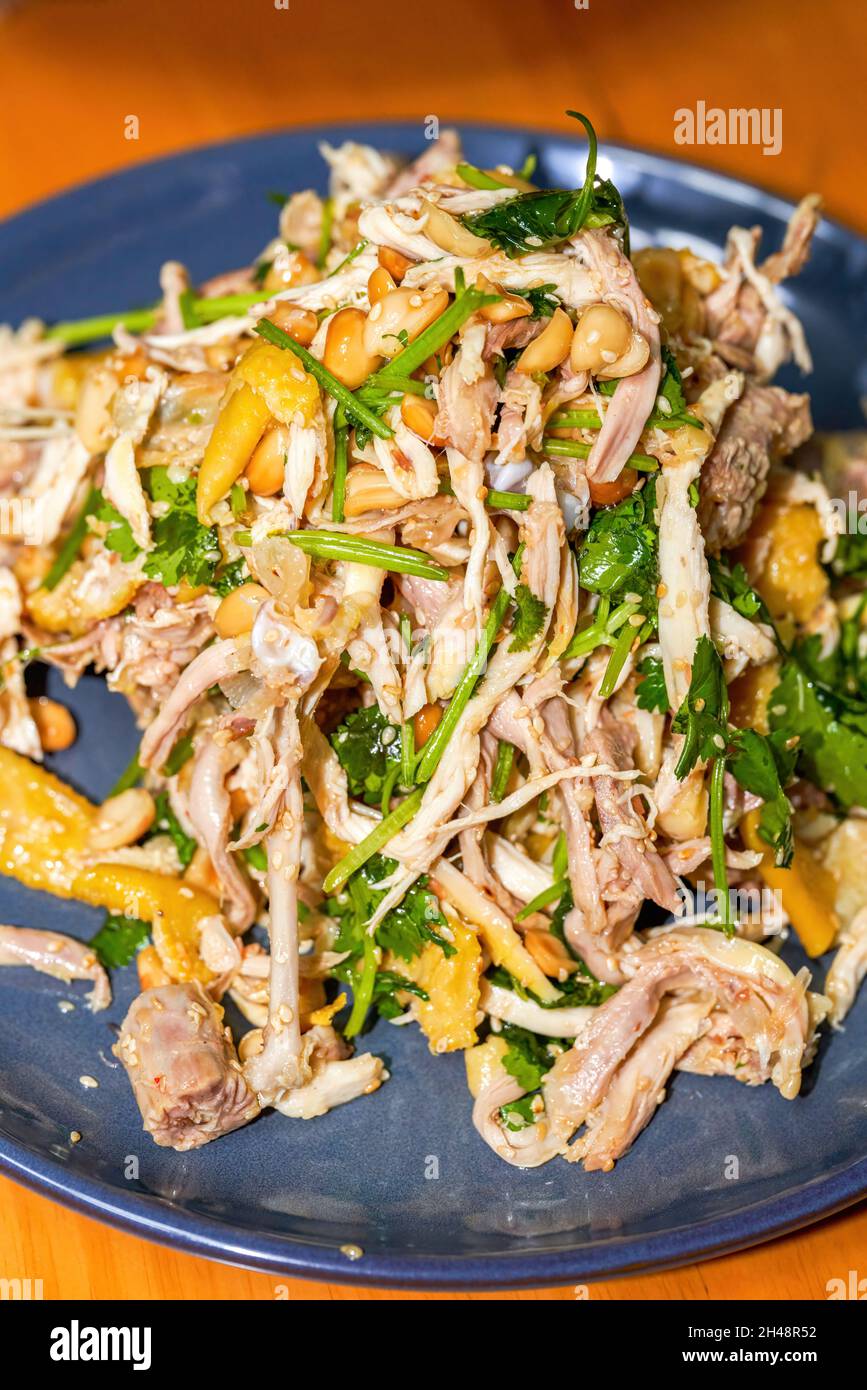 A delicious Chinese Cantonese dish, white sliced shredded chicken Stock ...