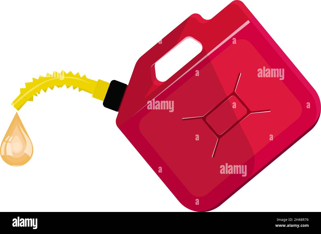 Gas can flat white Cut Out Stock Images & Pictures - Alamy