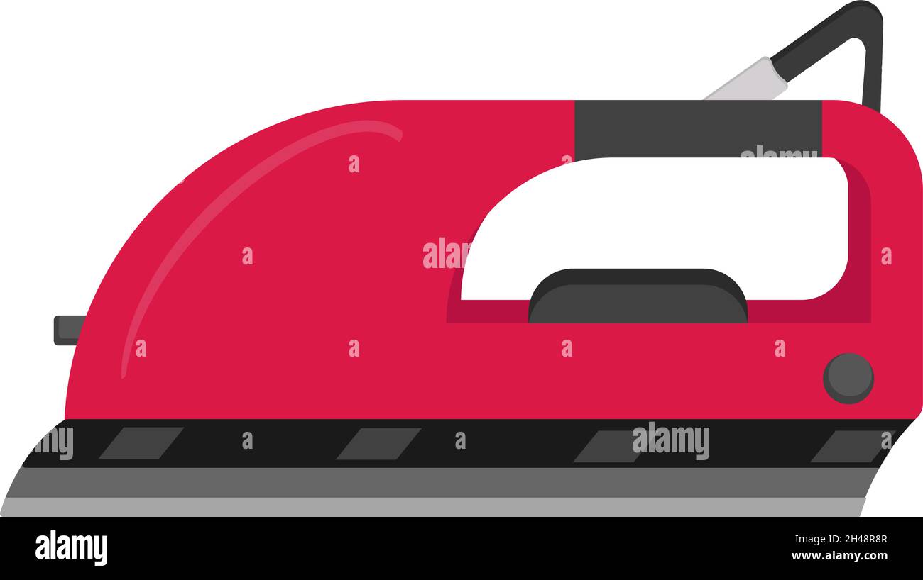 Red iron, illustration, vector on a white background Stock Vector Image ...