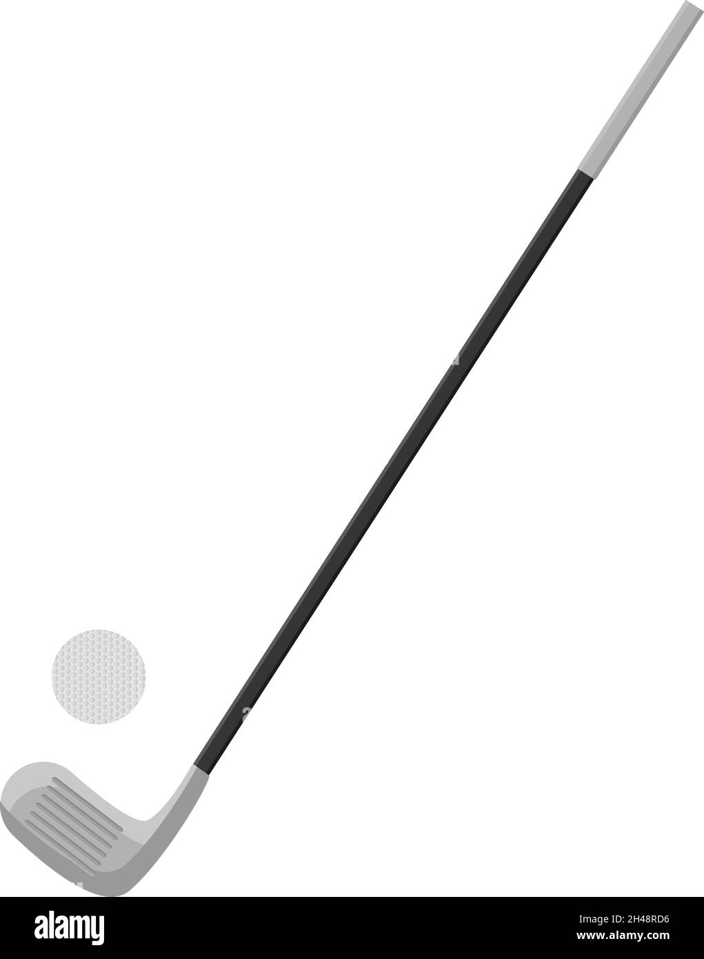 Golf stick, illustration, vector on a white background Stock Vector ...