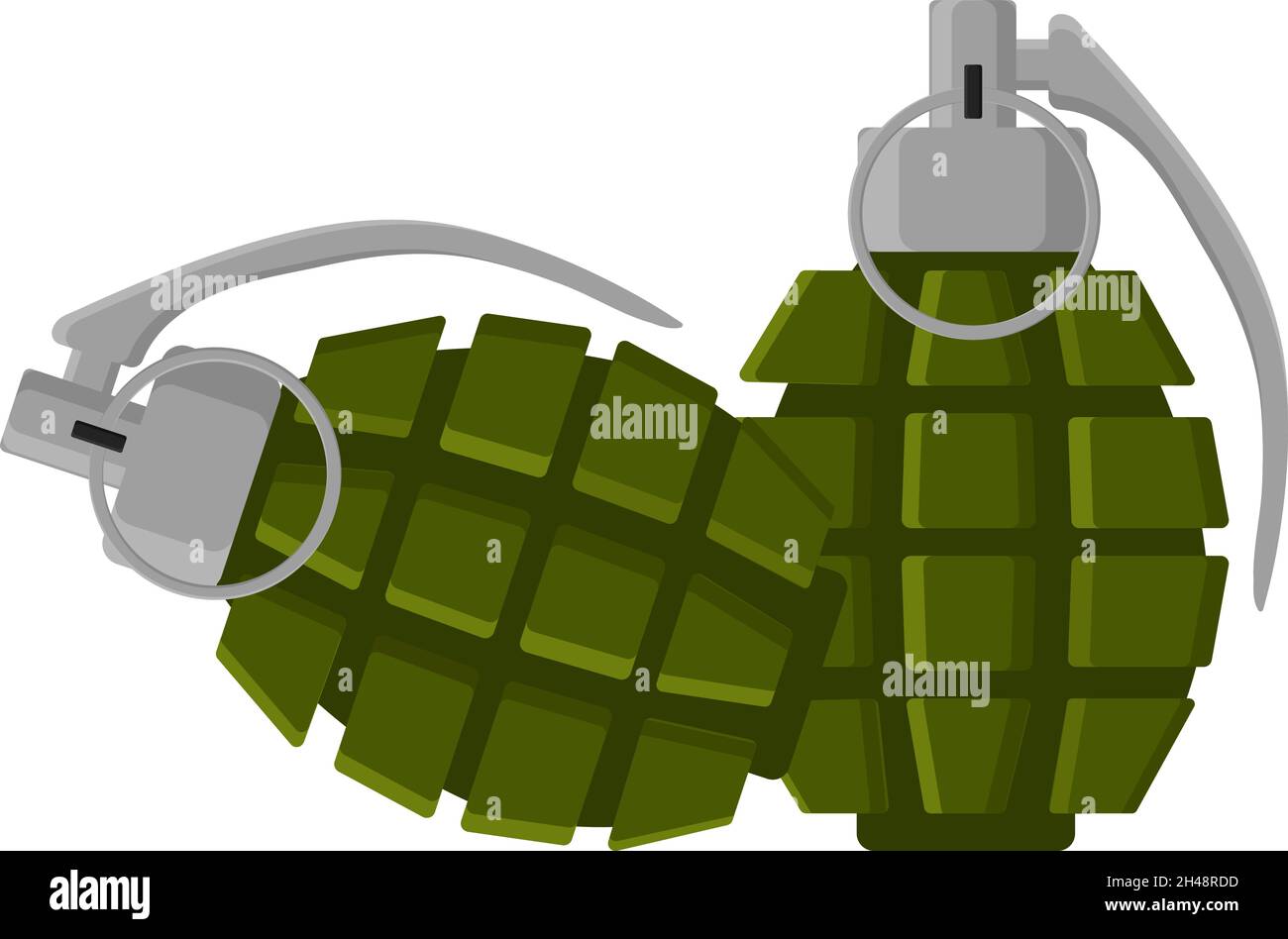 Military granade, illustration, vector on a white background Stock ...