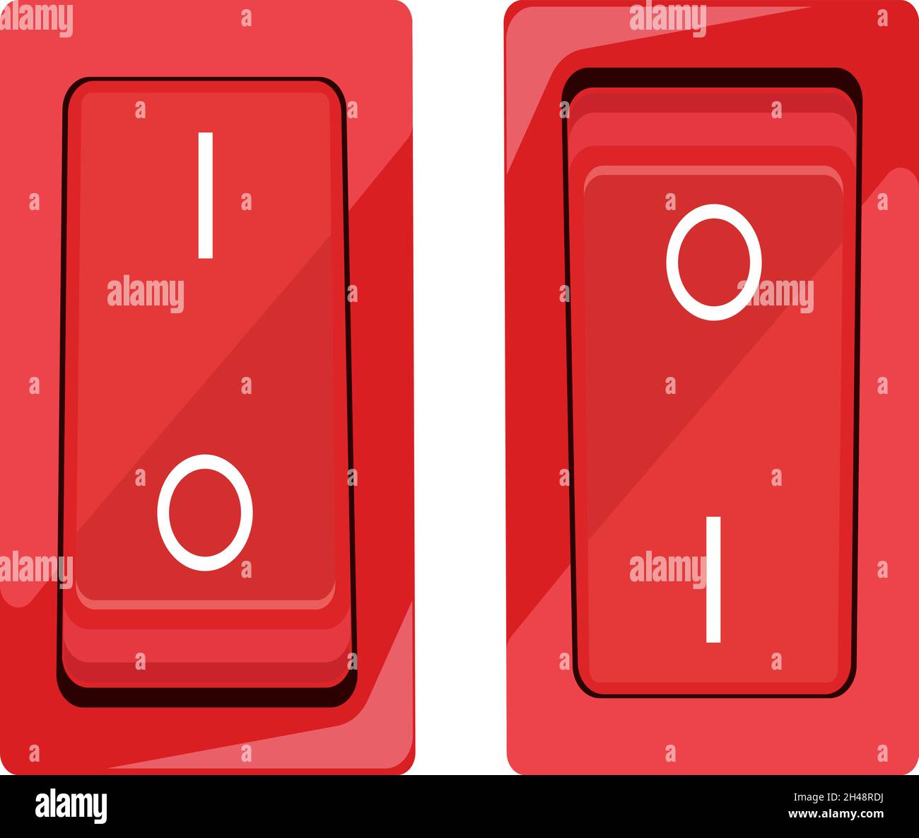 On off switch, illustration, vector on a white background Stock Vector ...