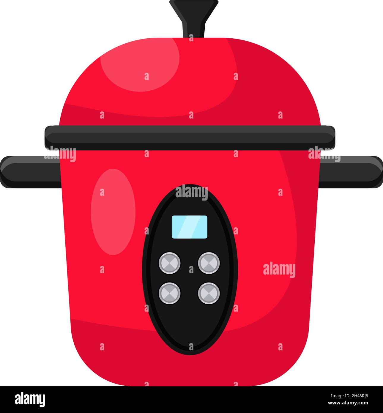Electric preasure cooker, illustration, vector on a white background ...