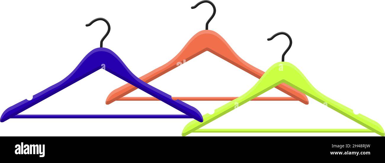 Plastic hanger, illustration, vector on a white background Stock Vector ...