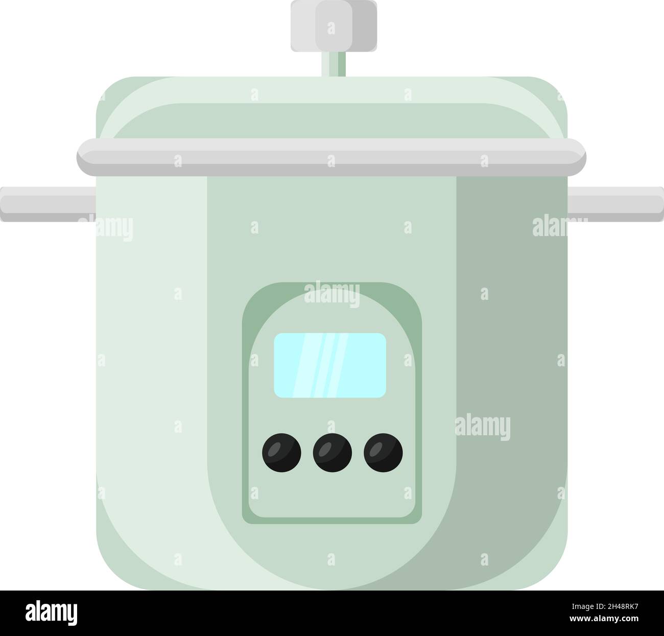 Electric food cooker, illustration, vector on a white background Stock ...