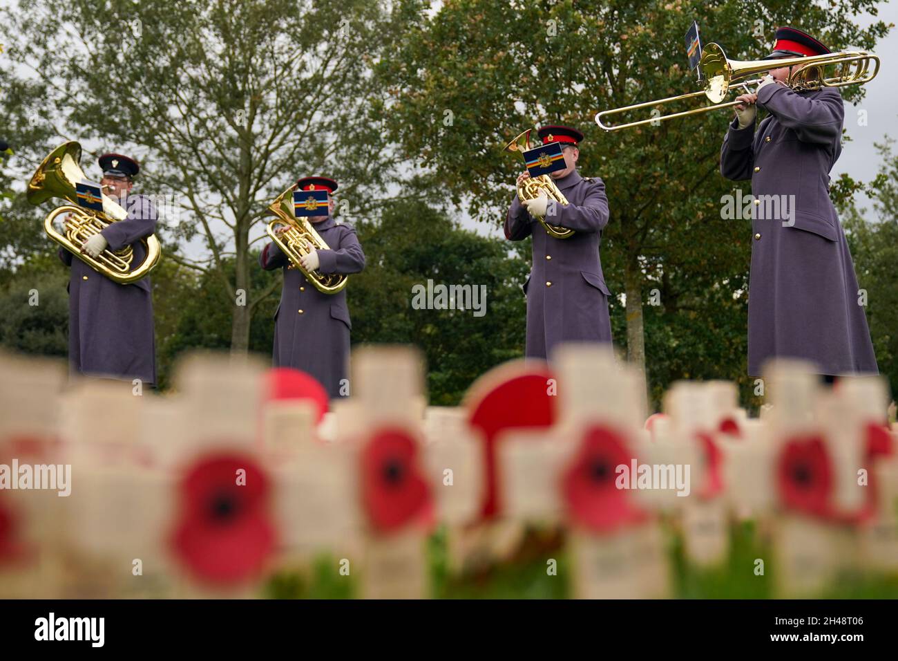 A military band during the official opening of the 2021 Royal British ...