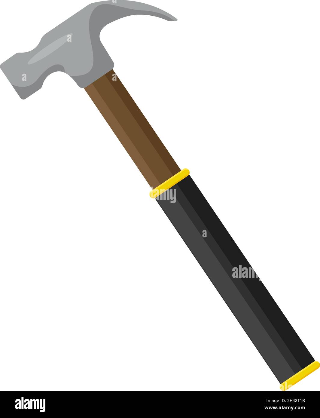 Hand hammer, illustration, vector on a white background Stock Vector ...