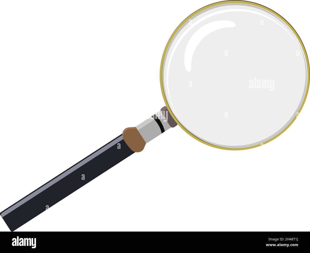 Magnifier tool, illustration, vector on a white background Stock Vector ...