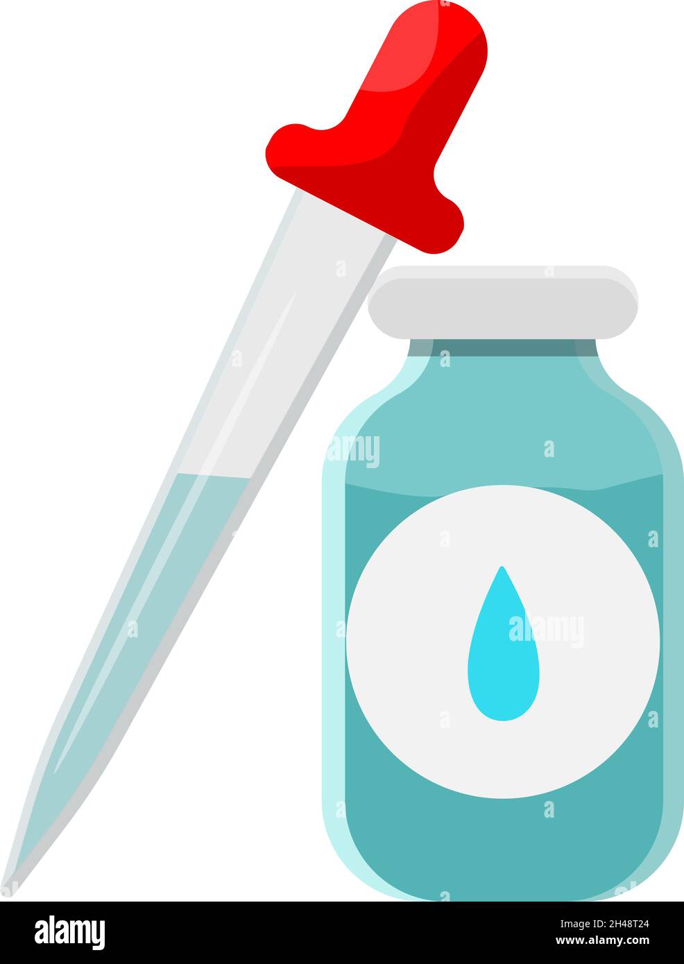 Eyedropper, illustration, vector on a white background Stock Vector ...